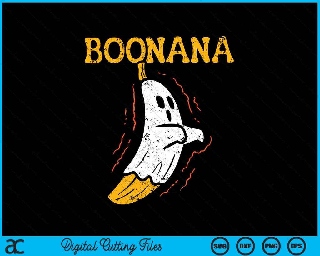 Boonana Cute Ghost Banana Halloween Costume SVG PNG Cutting Files ...