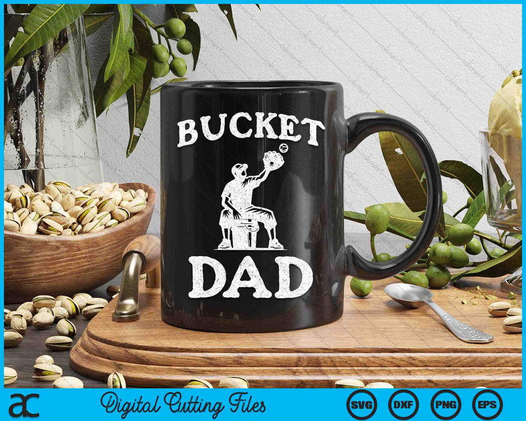 Bucket Dad Softball Dad Baseball Father's Coach SVG PNG Printable File ...