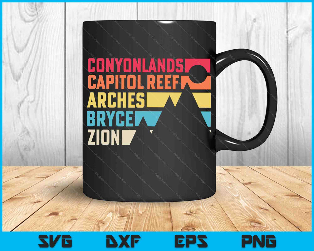 Canyonlands Capitol Reef Arches Bryce Zion SVG PNG Cutting Files ...