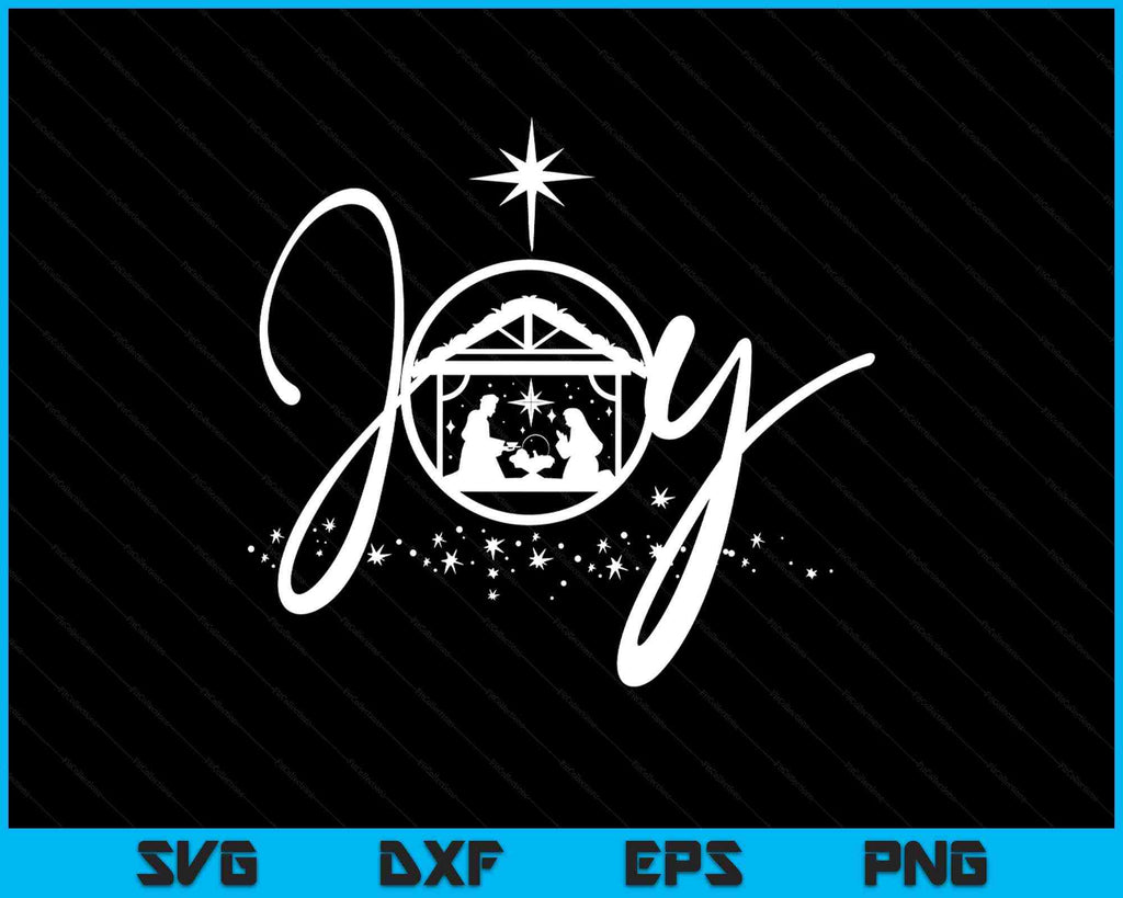 Christian Christmas Joy Jesus Nativity Scene Faith SVG PNG Files ...