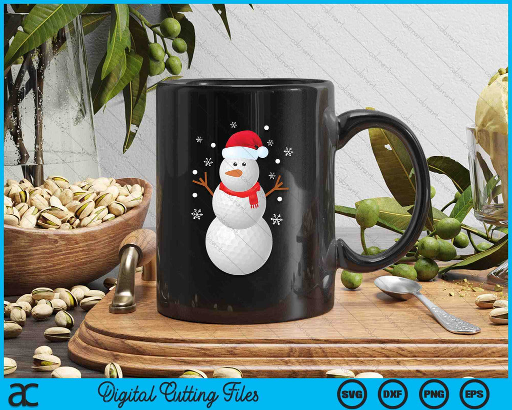 Christmas Golf Snowman SVG PNG Digital Printable Files – creativeusarts