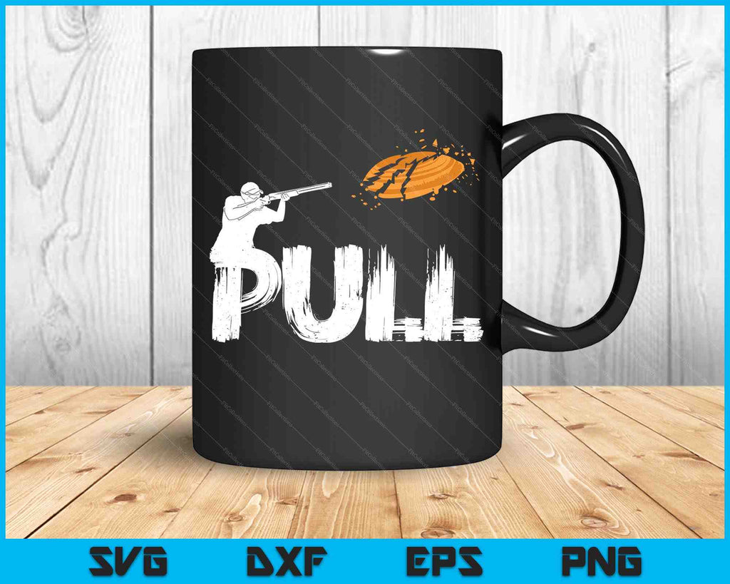 Clay Skeet Pigeon Shooting Pull Clay Bird Hunter Sports SVG PNG Files ...