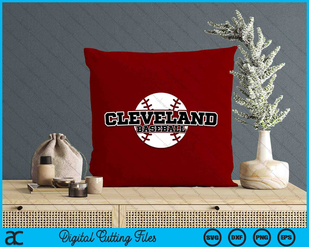 Cleveland Baseball Block Font SVG PNG Digital Cutting Files ...