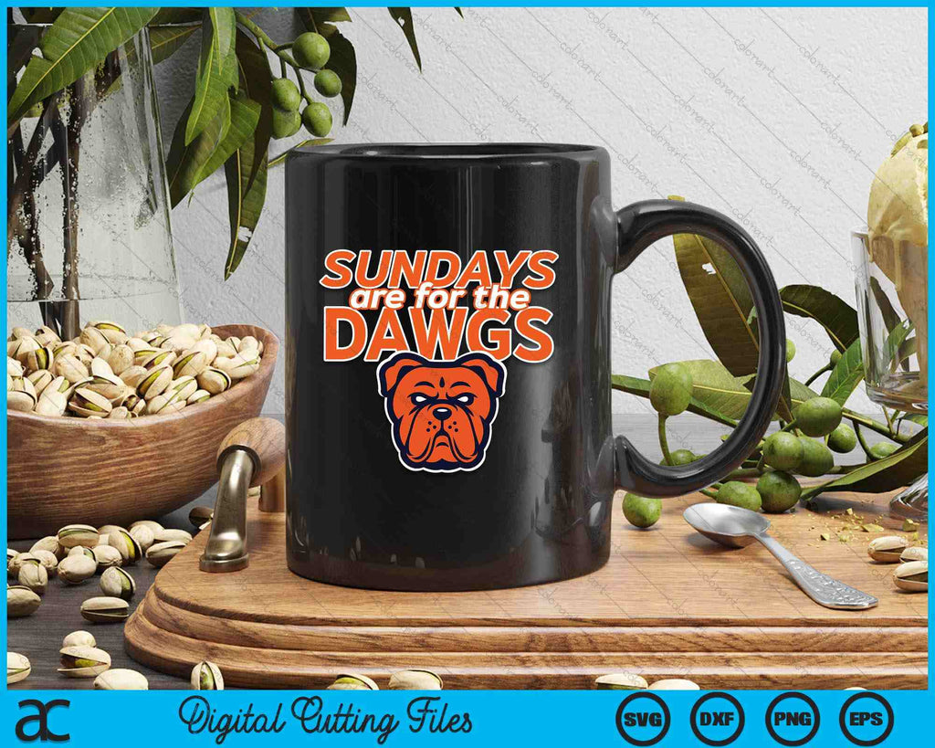 Cleveland Ohio Gift Dawg Sundays Are For The Dawgs SVG Cutting Files ...