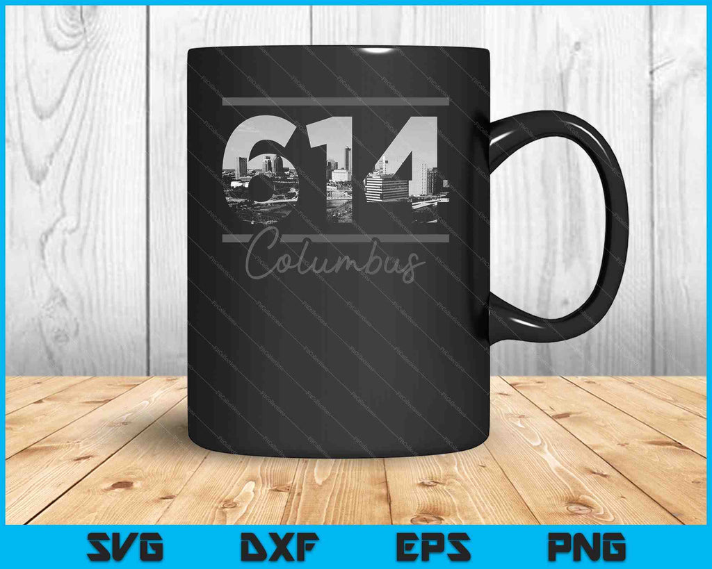 Columbus 614 Area Code Skyline Ohio Vintage SVG PNG – creativeusarts