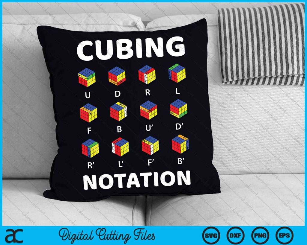 Cubing Notation Funny Speed Cubing Math SVG PNG Digital Cutting Files ...