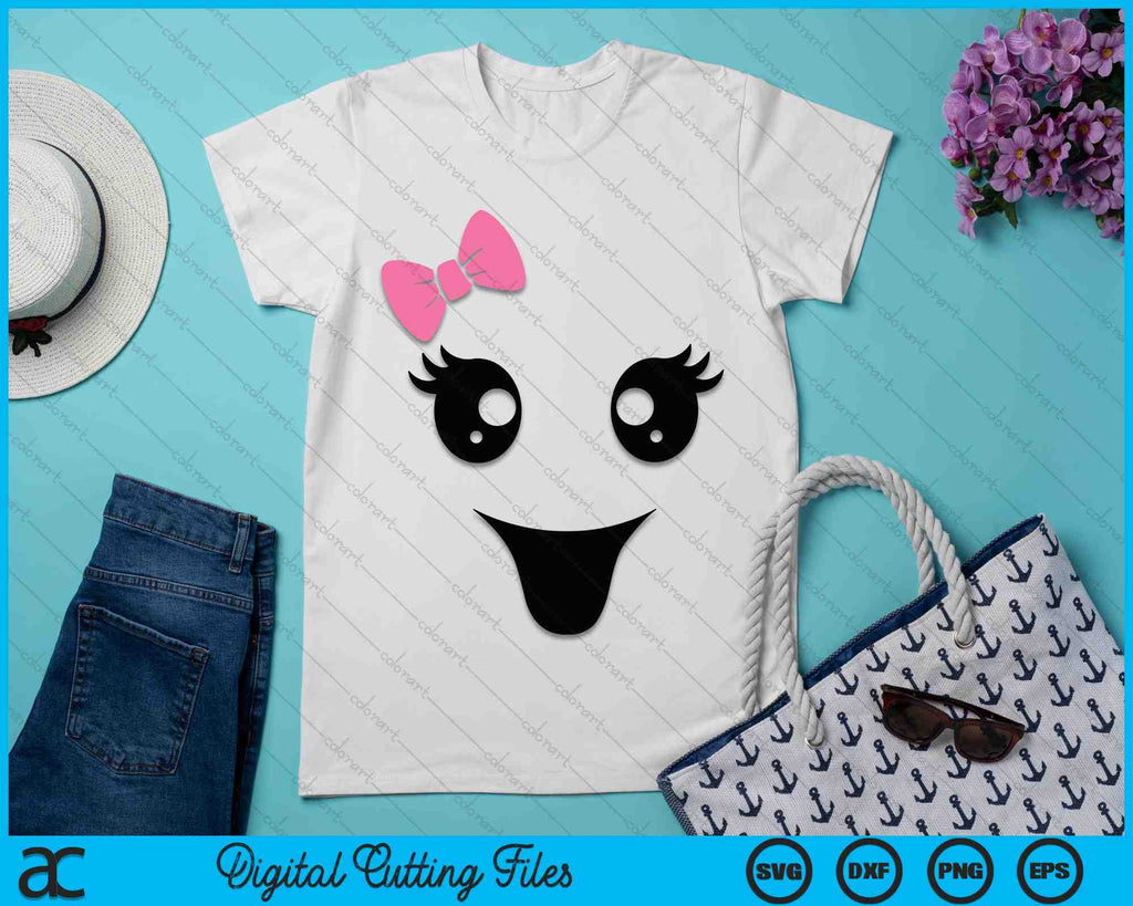 Female Ghost Face Scary Horror Halloween Costume SVG PNG Files ...