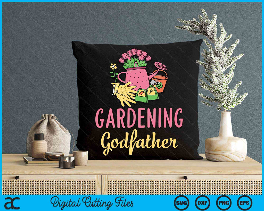 Cute Gardening Godfather Vegetable Garden Gardener SVG PNG Cutting ...
