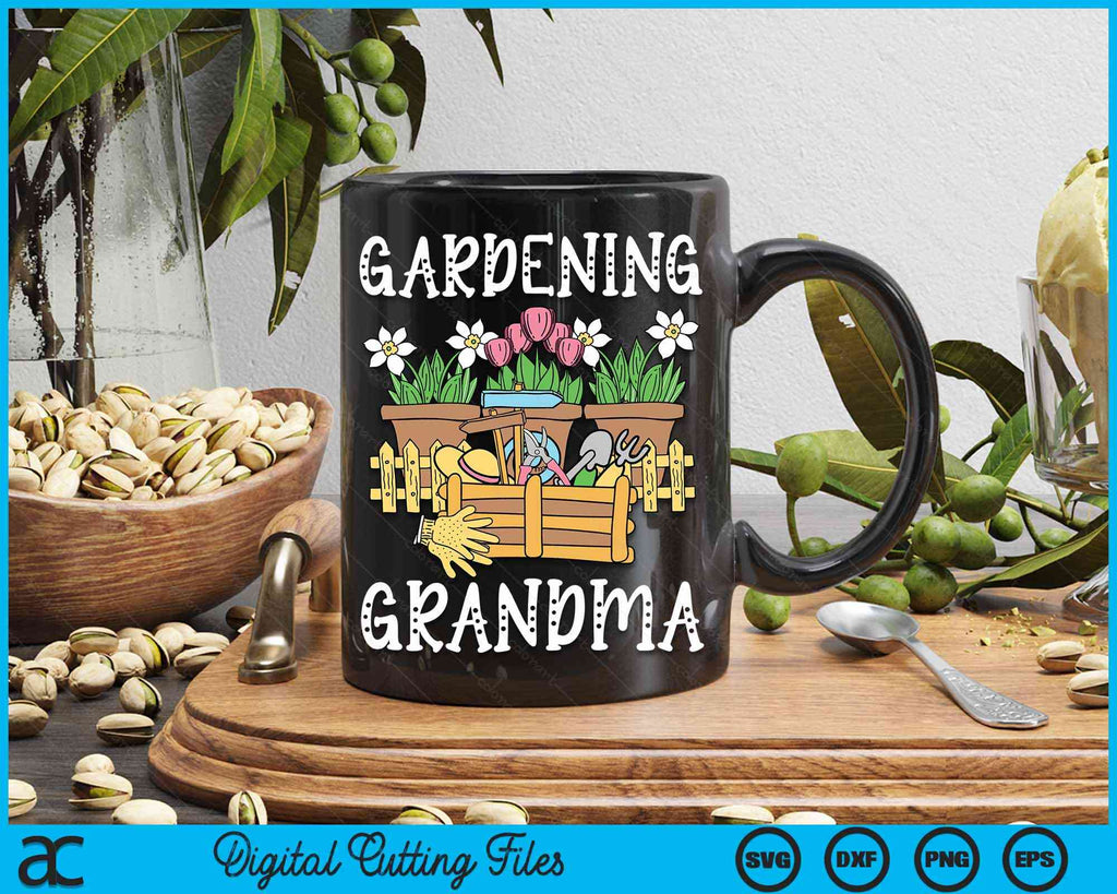 Cute Gardening Grandma Vegetable Garden Gardener SVG Printable Files ...