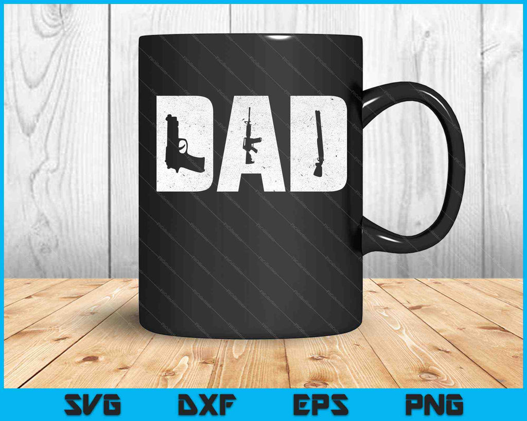 DAD and Guns Collection Vintage SVG PNG Cutting Printable Files ...