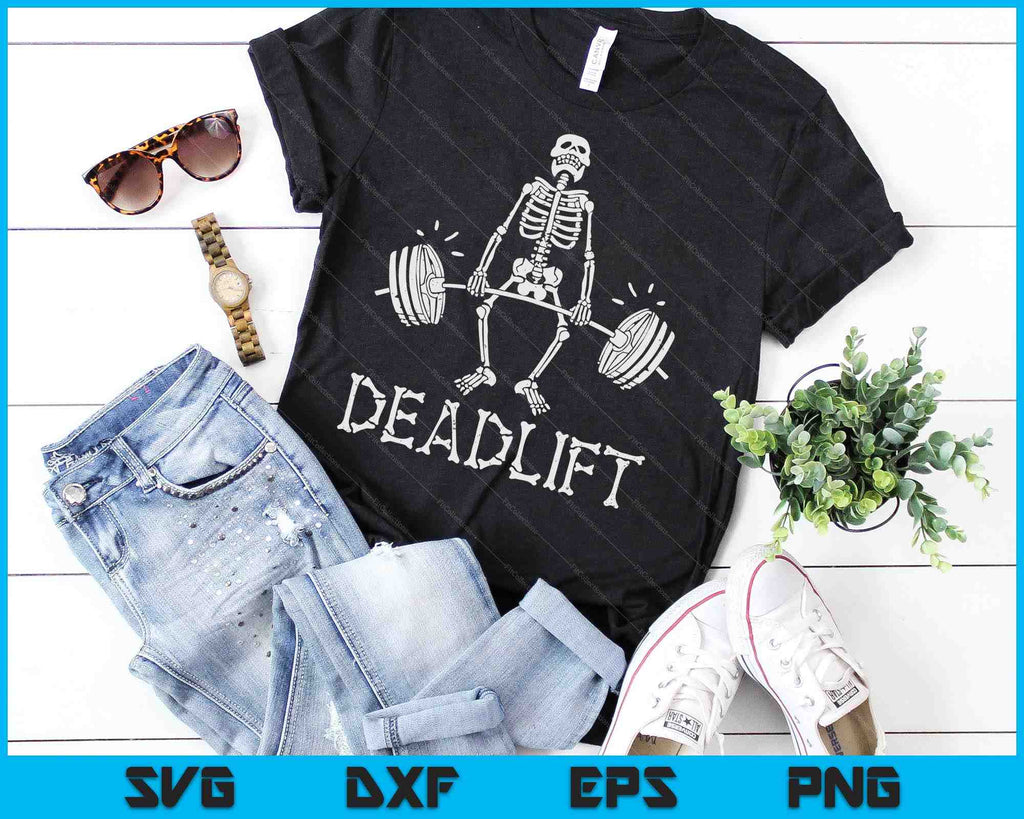 DEADLIFT Halloween Skeleton Weight Lifting Workout SVG PNG Files ...