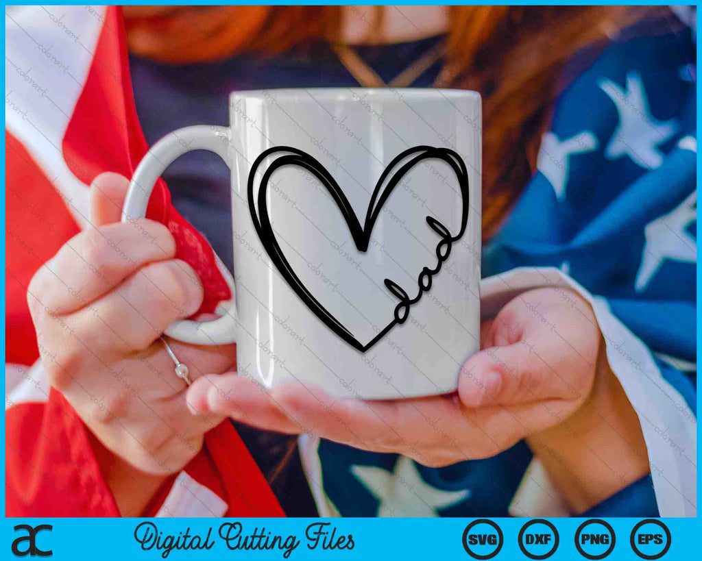 Dad Heart SVG PNG Digital Cutting Files – creativeusarts