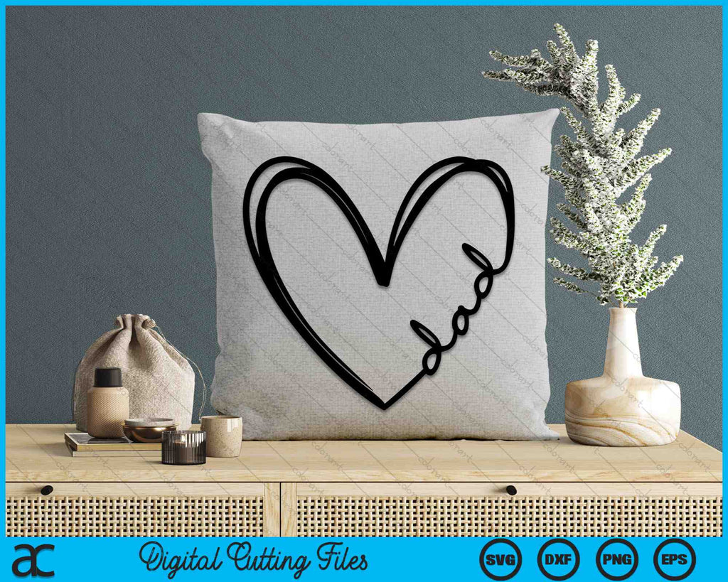 Dad Heart SVG PNG Digital Cutting Files – creativeusarts