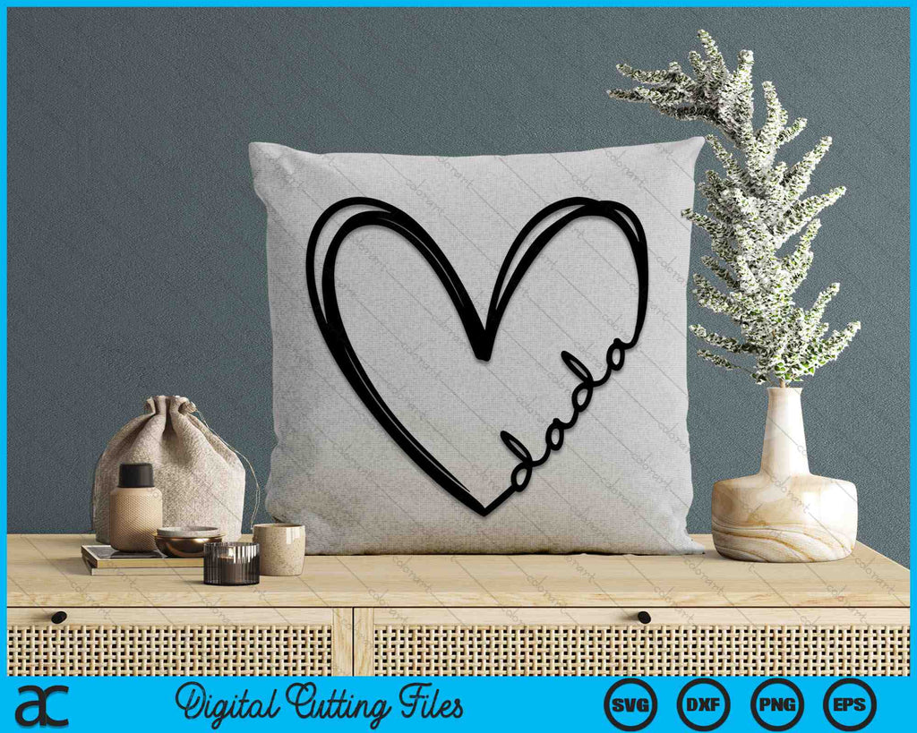Dada Heart SVG PNG Digital Cutting Files – creativeusarts