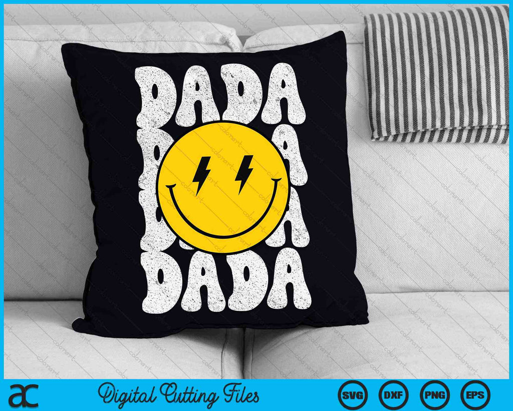 Dada Smiling Face Bolt Eyes Pregnancy Announcement SVG Files ...