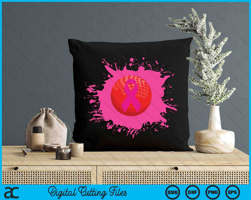 Dodgeball Pink Ribbon Breast Cancer Awareness SVG PNG Cutting Files ...
