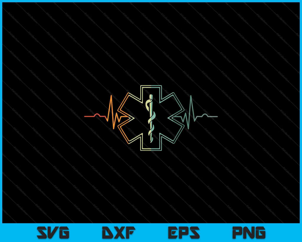 EMT Heartbeat medische werknemer eerstehulpverlener gezondheid SVG PNG ...