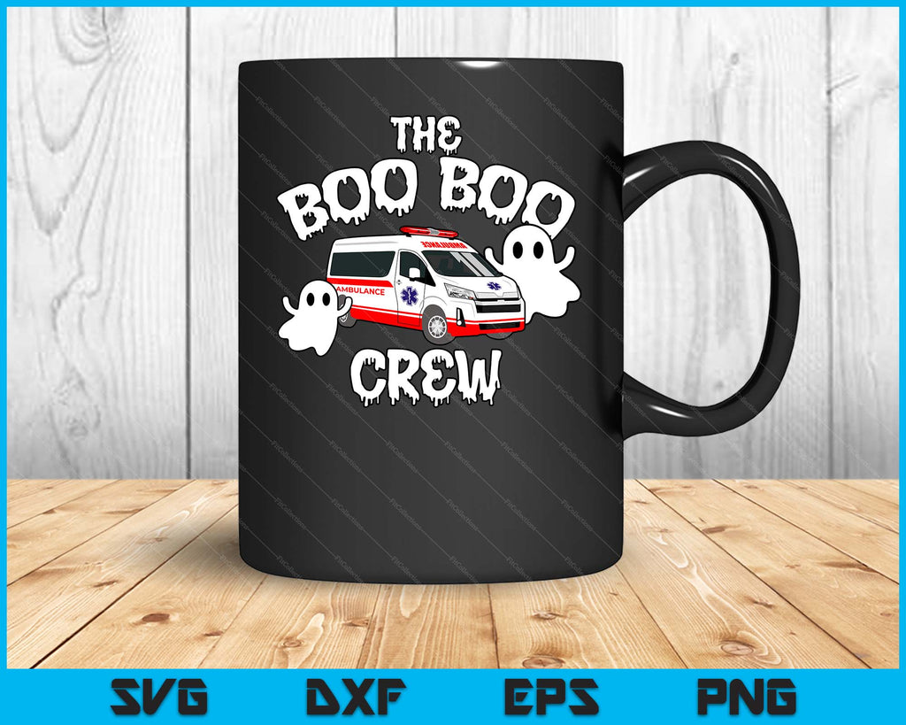 EMT Paramedic EMS Boo Boo Crew Ambulance Ghost Halloween SVG PNG Files ...