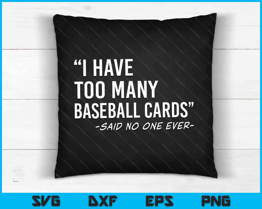 Funny Baseball Cards Collector Gift SVG PNG Digital Cutting Files ...