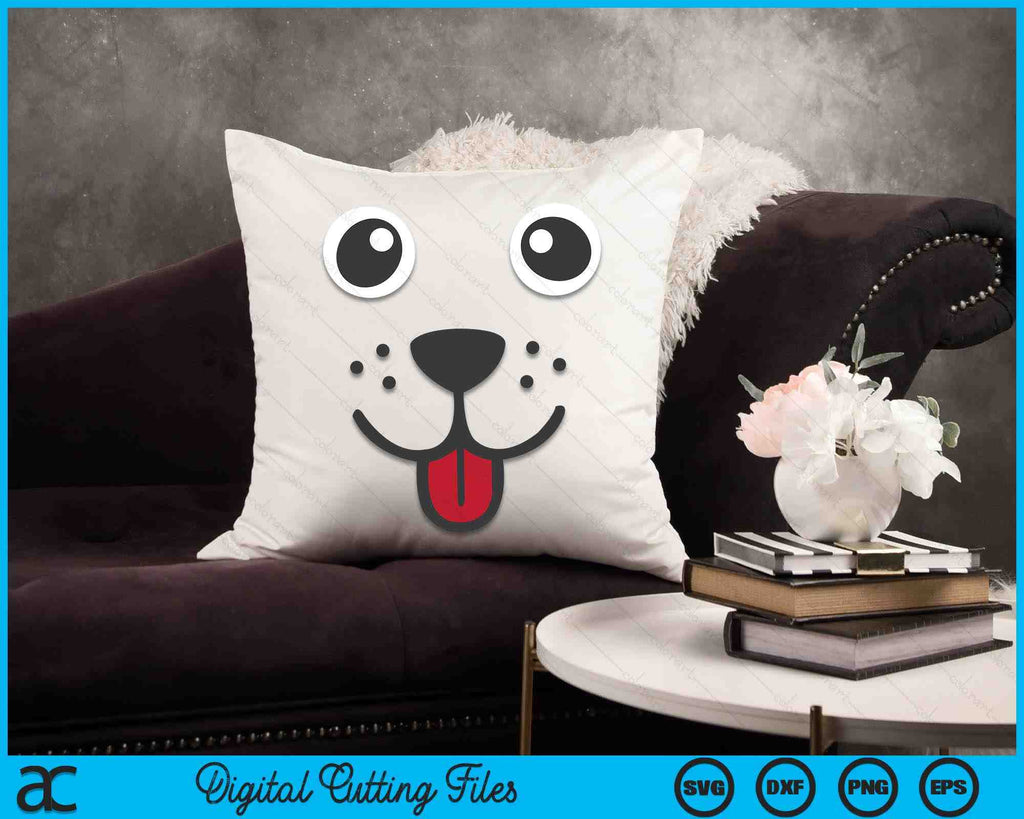Pet Animal Dog Puppy Happy Emoticon Face SVG Digital Printable Files ...