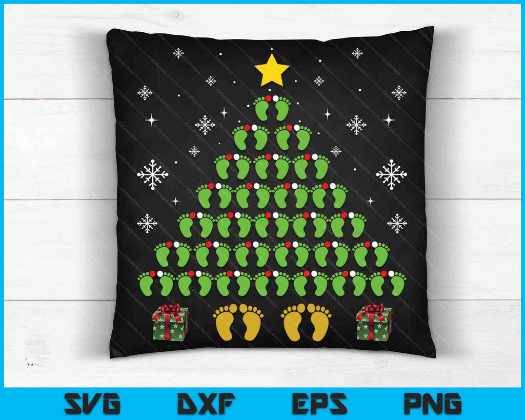 Funny Podiatry Christmas Tree Foot Podiatrist Idea SVG Cutting Files ...