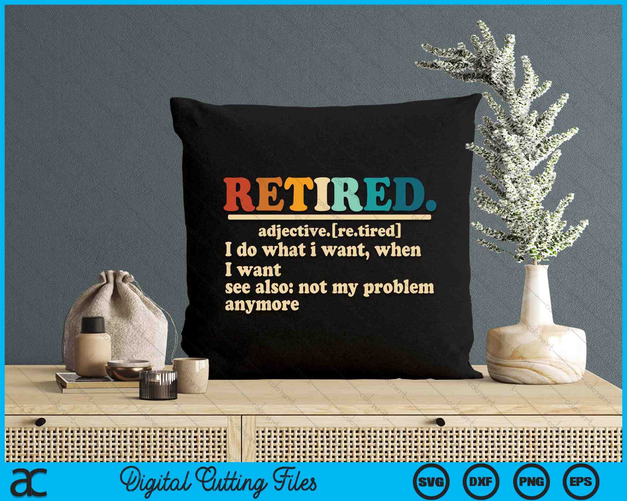 Funny Retired Definition Vintage Hilarious Retirement Saying SVG PNG ...