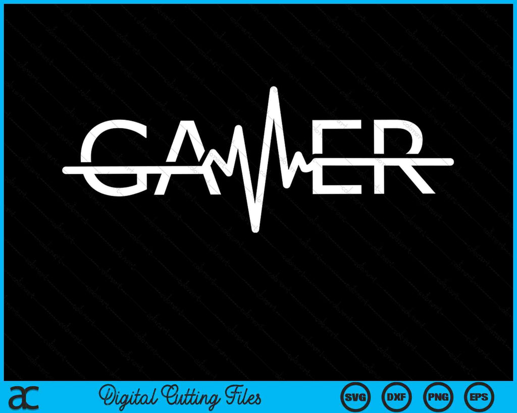 Gamer Heartbeat Video Games Graphic SVG PNG Digital Files – creativeusarts