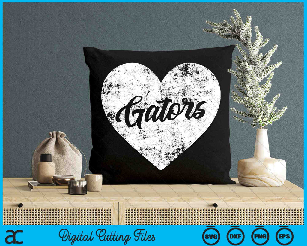 Gators School Sports Fan Team Spirit Mascot Heart SVG Cutting Files ...
