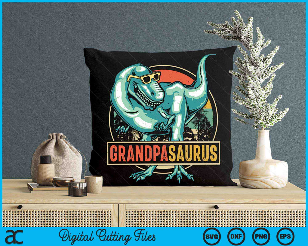 Grandpasaurus T Rex Dinosaur Grandpasaurus Family Matching SVG Files ...