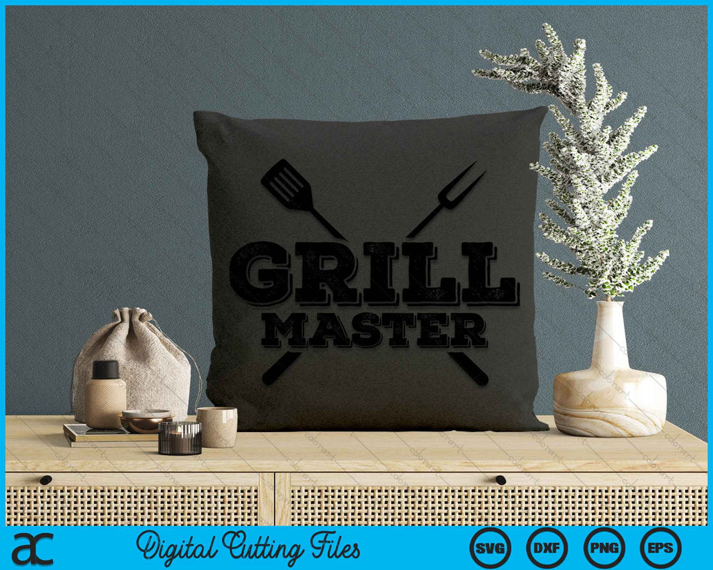 Grill Master Grilling Barbecue BBQ Smoker SVG PNG Digital Cutting File ...