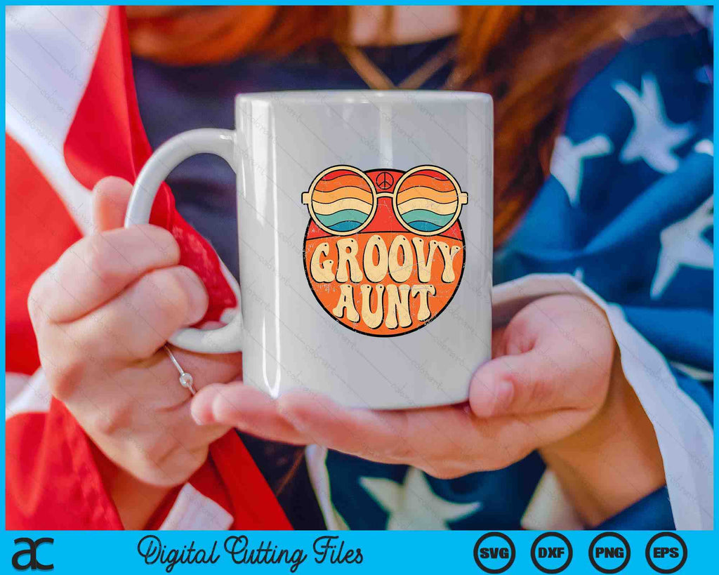 Groovy Aunt 70s Aesthetic Nostalgia 1970's Vintage SVG PNG Files ...