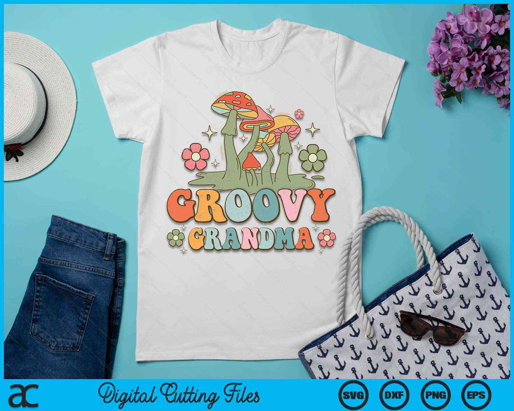 Groovy Grandma 70s Aesthetic Nostalgia 1970's Hippie Grandma SVG File ...