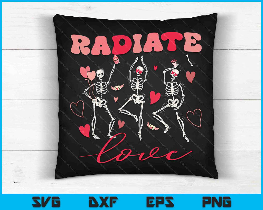 Groovy Radiate Love Valentine X-ray Tech Radiology Rad Tech SVG Files ...