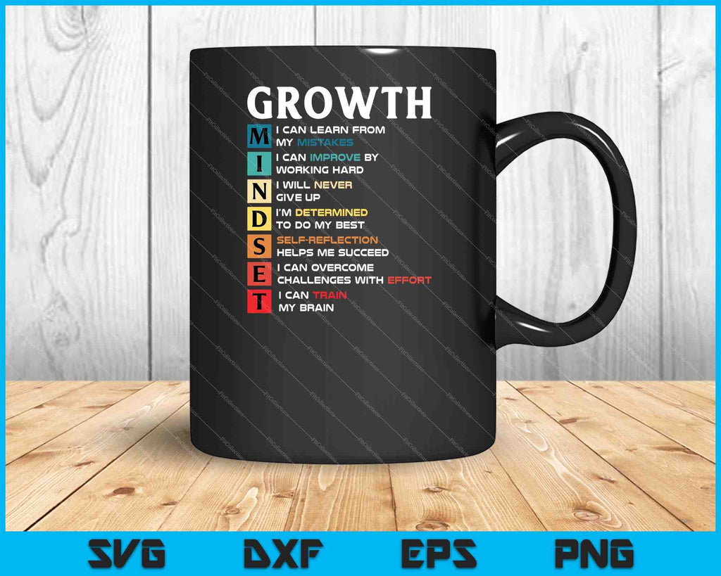 Growth Mindset Definition - Motivational Quote Inspiration SVG PNG ...