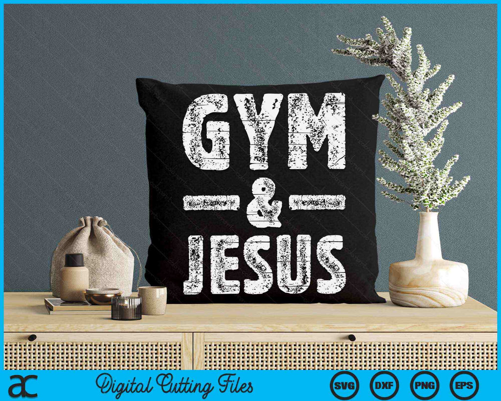 Gym & Jesus Christian Workout Fitness SVG PNG Digital Printable Files ...