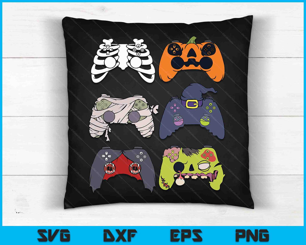 Halloween Skeleton Zombie Gaming Controllers Mummy SVG PNG Files ...