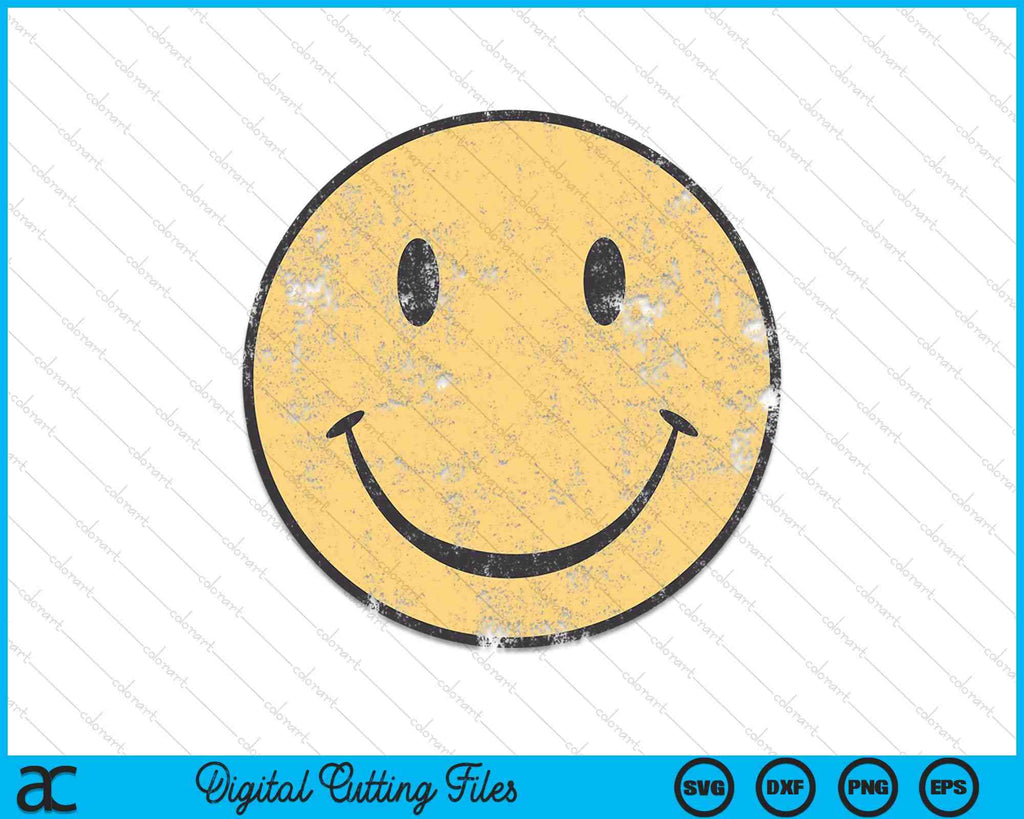 Happy Face Retro 70's 80's SVG PNG Cutting Printable Files – creativeusarts