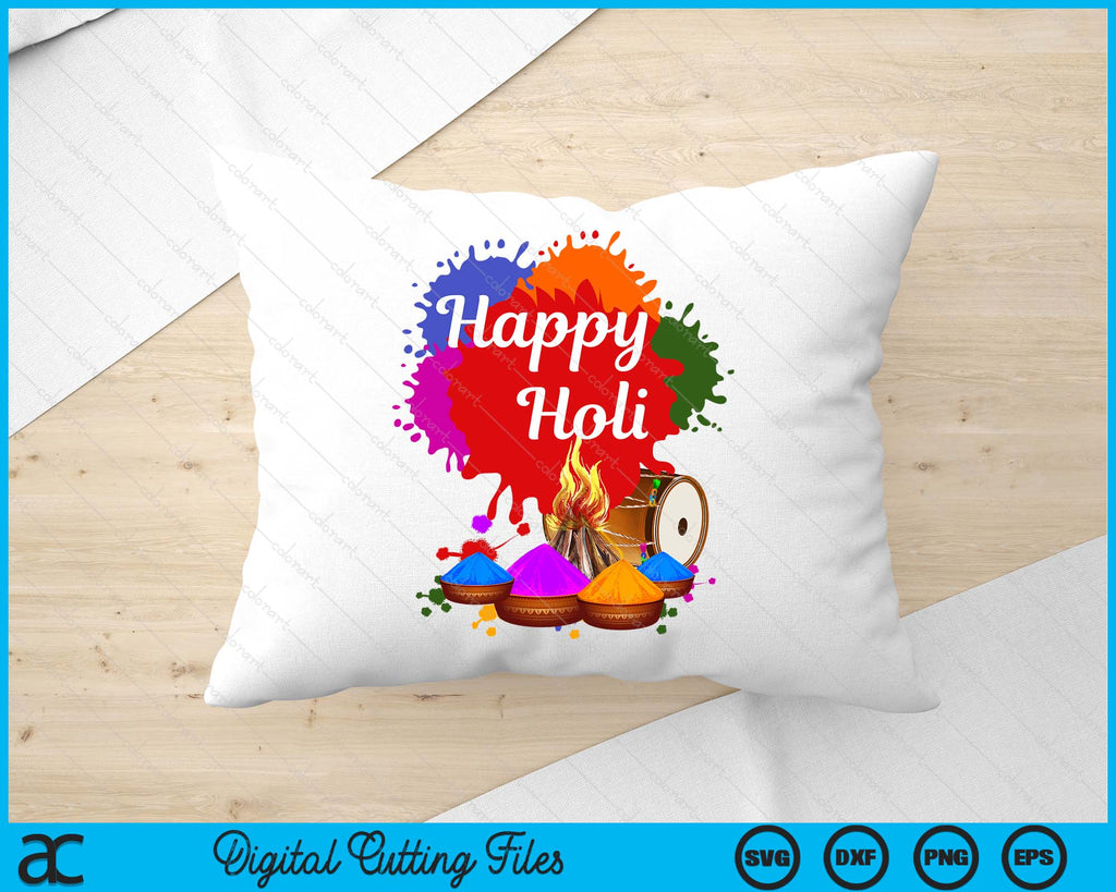 Happy Holi Men Women Family Kids Cool Holi Festival Outfit SVG Files ...