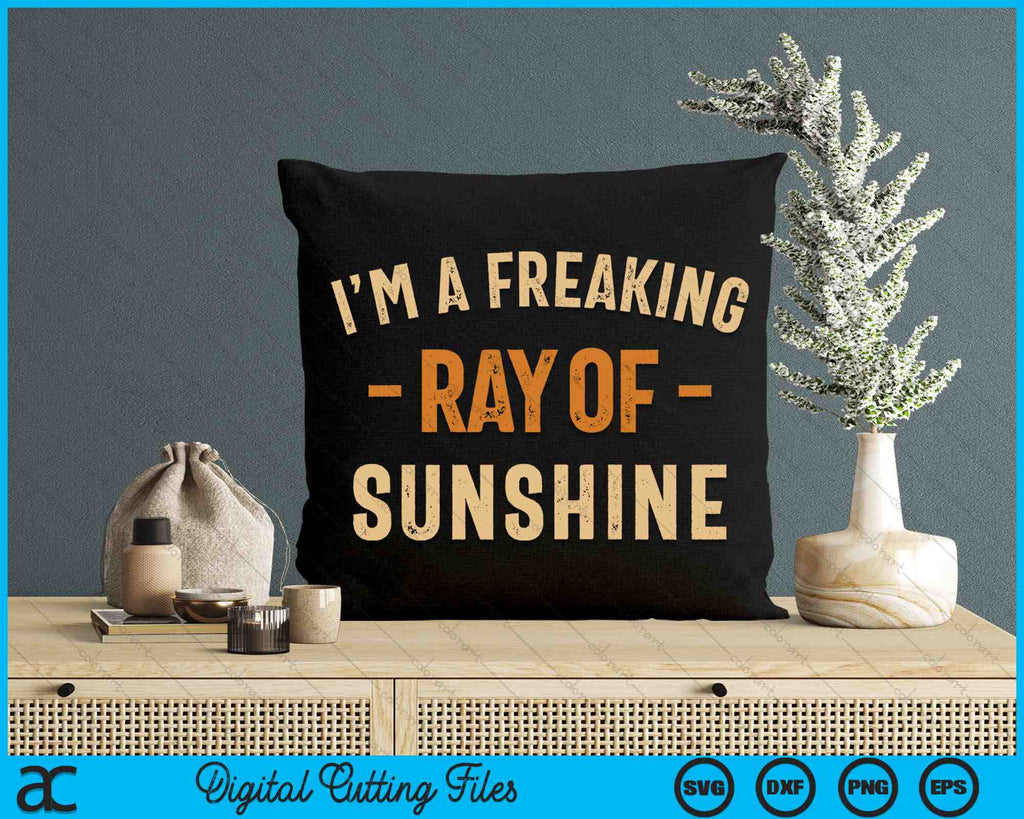I'm A Freaking Ray Of Sunshine Vintage Sarcastic SVG PNG Cutting Files ...