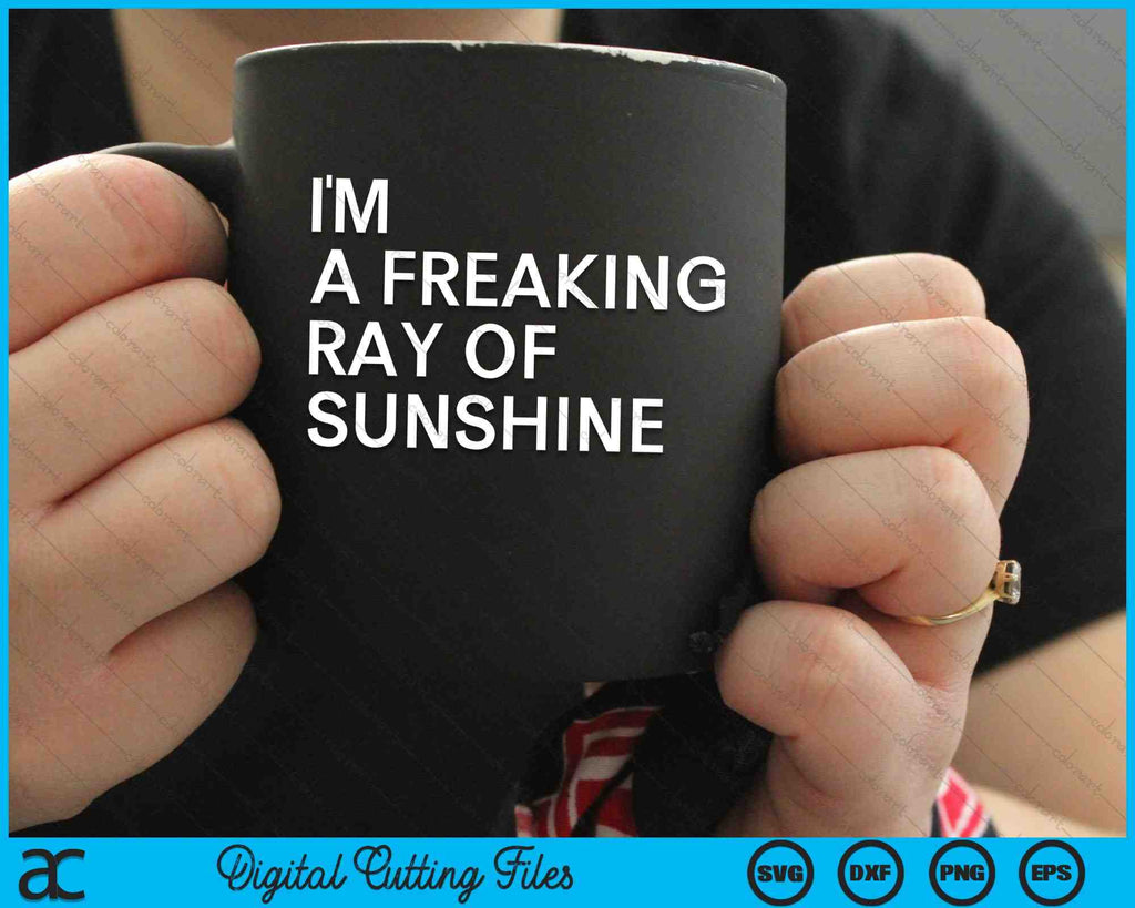I'm a Freaking Ray of Sunshine Funny Sarcastic SVG PNG Digital Files ...