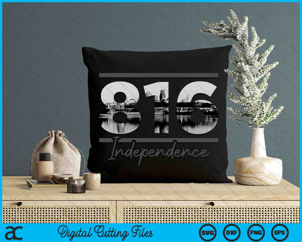 Independence 816 Area Code Skyline Missouri Vintage SVG Cutting Files ...