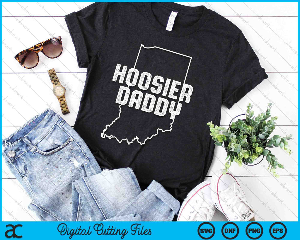 Indiana Hoosier Daddy SVG PNG Digital Printable Files – creativeusarts