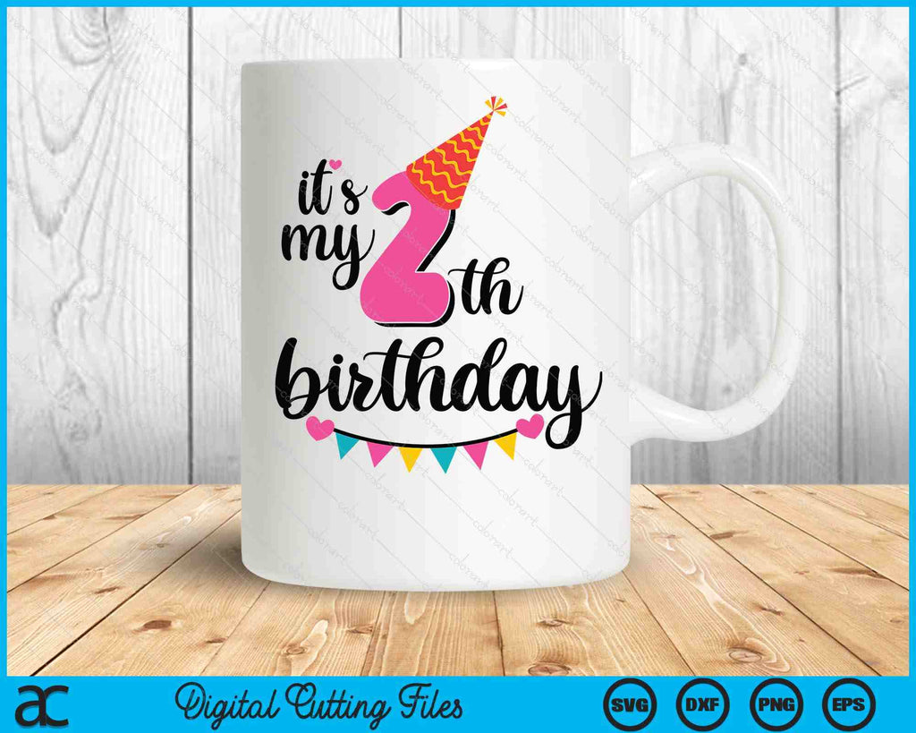 It's My 2nd Birthday Party SVG PNG Digital Printable Files – creativeusarts