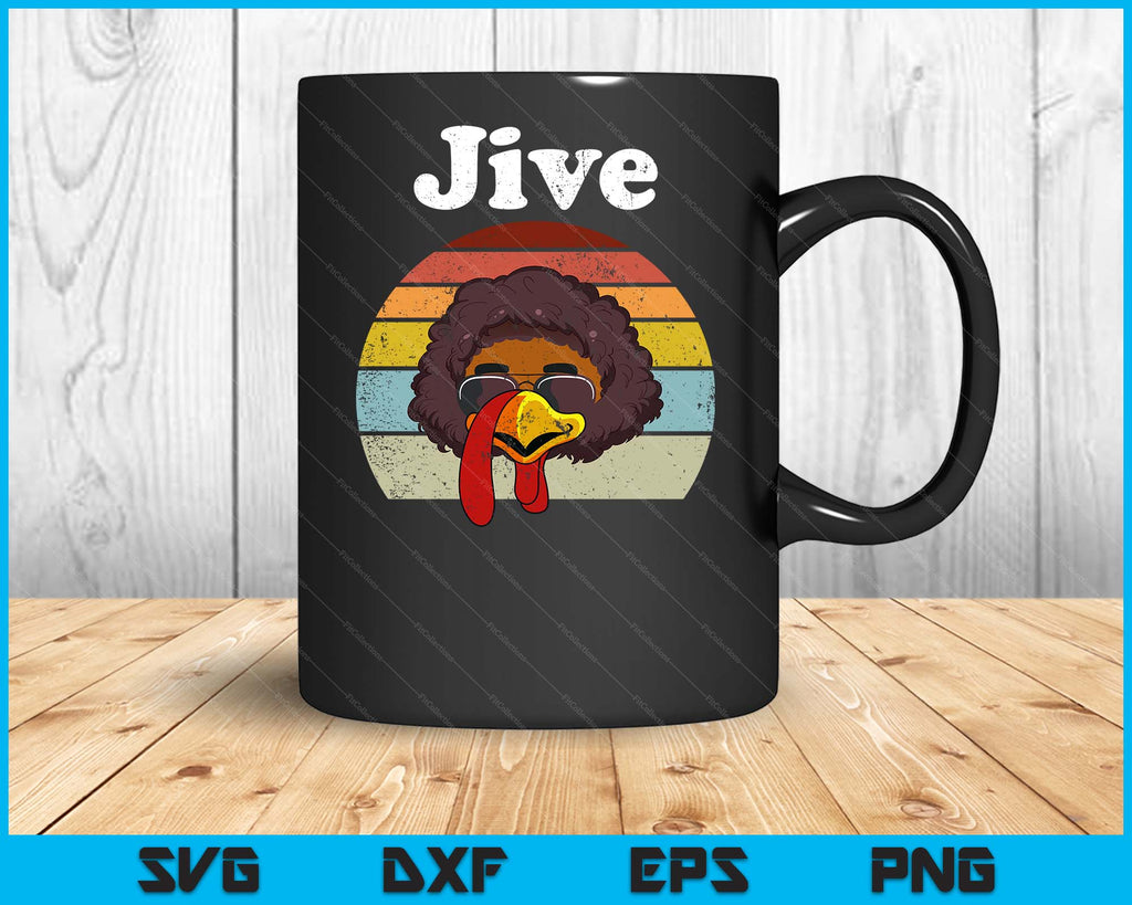 Jive Thanksgiving Turkey Day Funny Face Vintage Retro Style SVG PNG ...