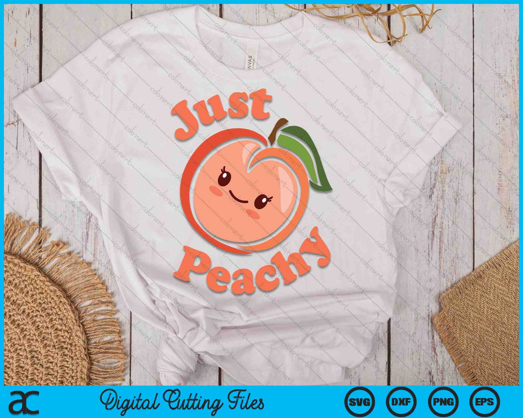 Just Peachy Kawaii Peach SVG PNG Cutting Printable Files – creativeusarts