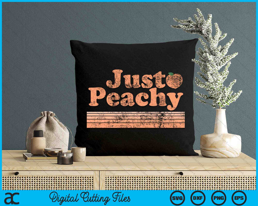 Just Peachy Retro 70s Georgia Peaches Summer Fruit SVG Cutting Files ...