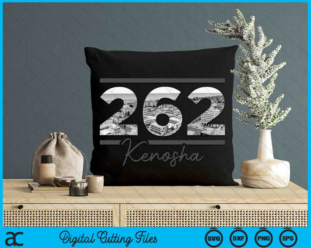 Kenosha 262 Area Code Skyline Wisconsin Vintage SVG PNG Cutting Files ...