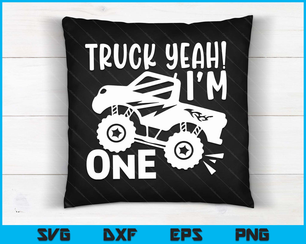 Kids 1st Birthday Truck Yeah I'm One Joke Family SVG PNG Cutting Files ...