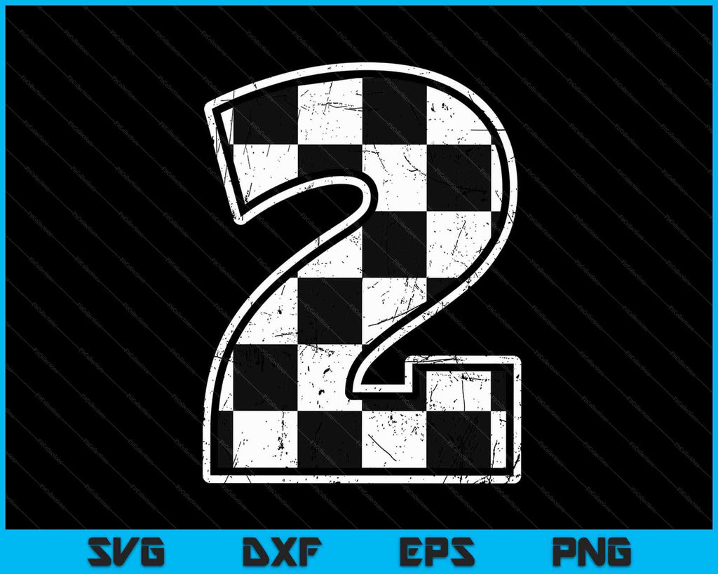 Birthday Boy 2 Two Race Car 2nd Birthday Racing Car Flag SVG Files ...