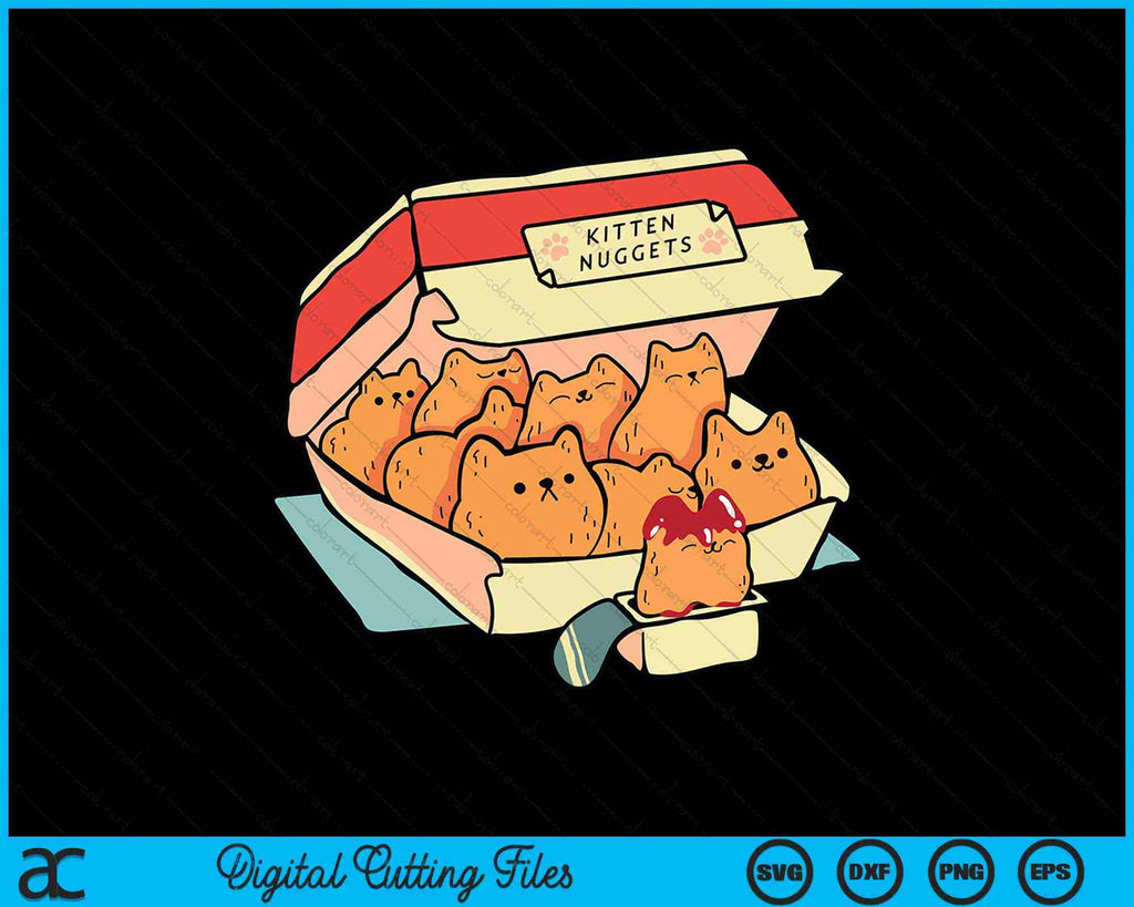 Kitten Nuggets Fast Food Cat And Chicken Nugget SVG Digital Files ...